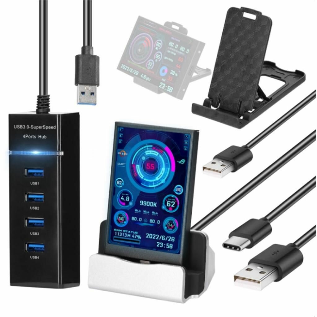 Портативный 3.5-дюймовый IPS дисплей USB для ПК