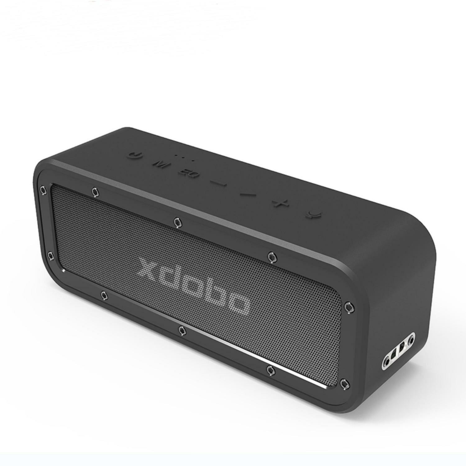 Колонка Bluetooth XDOBO Wake 1983, IPX7, портативный сабвуфер, беспроводной с кардридером, настольная, поддержка BT5.0/TF карта/AUX аудио/TWS интерконнект, черный/розовый