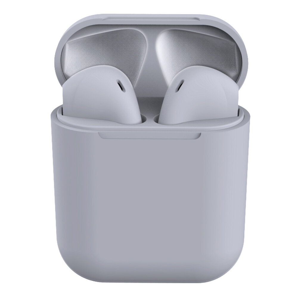 Inpods 12 Наушники беспроводные TWS BT5.0 Внутриканальные Стерео Звук Автоподключение Сенсорное Управление Водонепроницаемые Для Спорта (Серый)