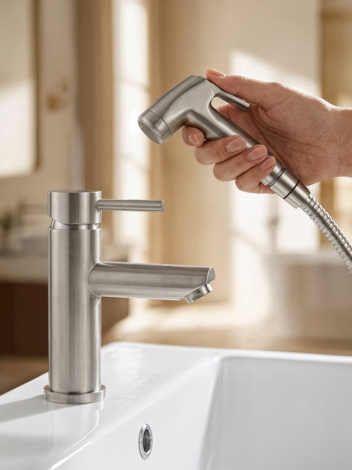 Смеситель для раковины с гигиеническим душем