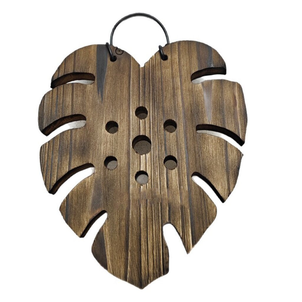 Подвесной Контейнер-Кашпо Современной Формы С Деревянной Рамой, Подходящий Для Вертикальной Посадки Папоротников, Виноградных Лоз В Помещении И На Открытом Воздухе