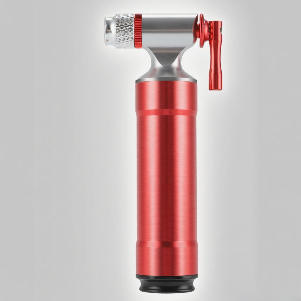 Насос для велосипеда из алюминиевого сплава CO2, инфлятор для шин велосипеда, портативный инжектор CO2 для дорожных велосипедов, с регулирующим ручком и манометром, аксессуар для езды на открытом воздухе, черный, красный, размер черный: 122*55*24мм,