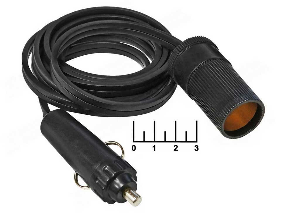 Удлинитель автомобильный штекер прикуривателя/гнездо прикуривателя 2м