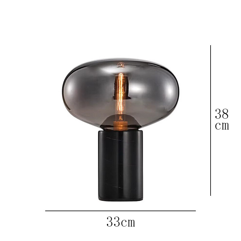 Скандинавская минималистичная постмодернистская световая роскошь мраморная настольная лампа, высококачественная стеклянная дизайнерская лампа для гостиной и спальни