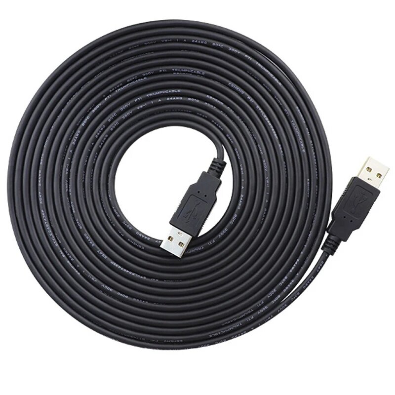 5 м USB 2725 (24AWG*2C+28AWG*1P)+AL+7/0,21BC+48/0,1 A «папа» M–A «мама» F USB-удлинительный кабель черный удлинительный кабель