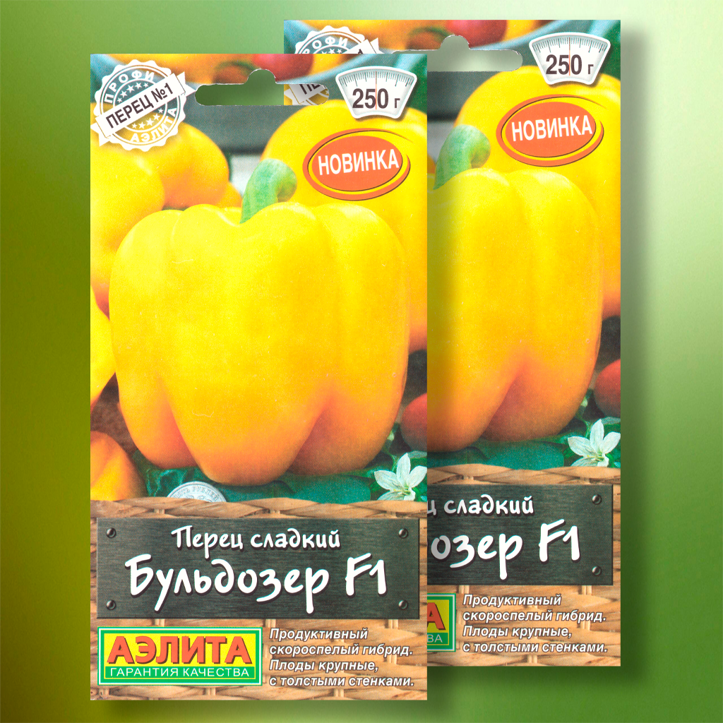 Семена перца сладкого "Бульдозер F1", изготовитель "Агрофирма Аэлита", 2шт.