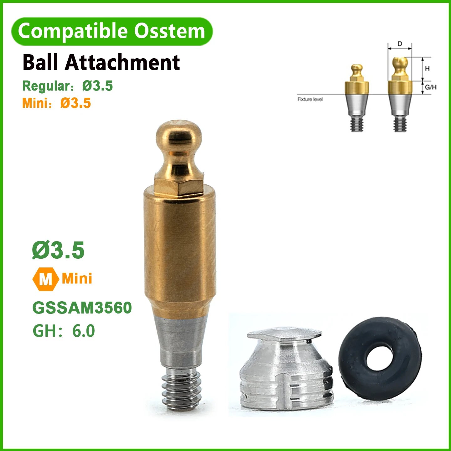 Абатмент Osstem Ball Mini Ø3.5 GSSAM3560