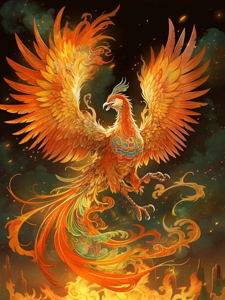 Алмазная вышивка Феникс 30x40см, SHANG2775
