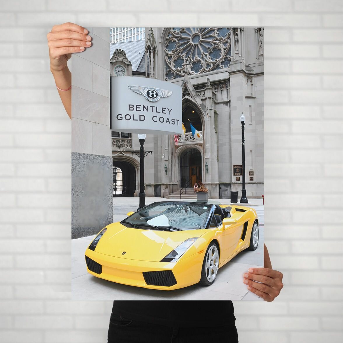 Плакат на стену для интерьера Кабриолет (Lamborghini Gallardo LP570-4 Spyder Perfomante 1) А1 (60x84 см)