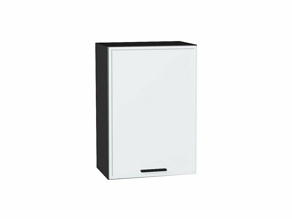 VVT Шкаф верхний с 1-ой дверцей Фрейм Graphite, White Silk, 720, 500 В*Ш*Г 716*500*324, фасад МДФ White Silk, корпус Graphite White Silk