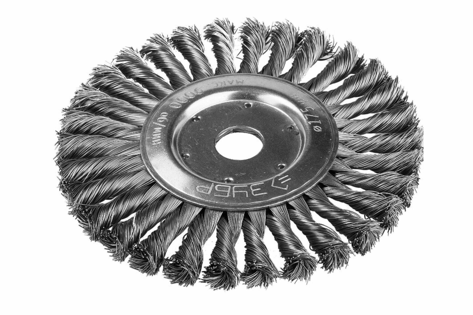 ЗУБР "эксперт". Щетка дисковая для УШМ, плетеные пучки стальной проволоки 0,5мм, 175х22мм