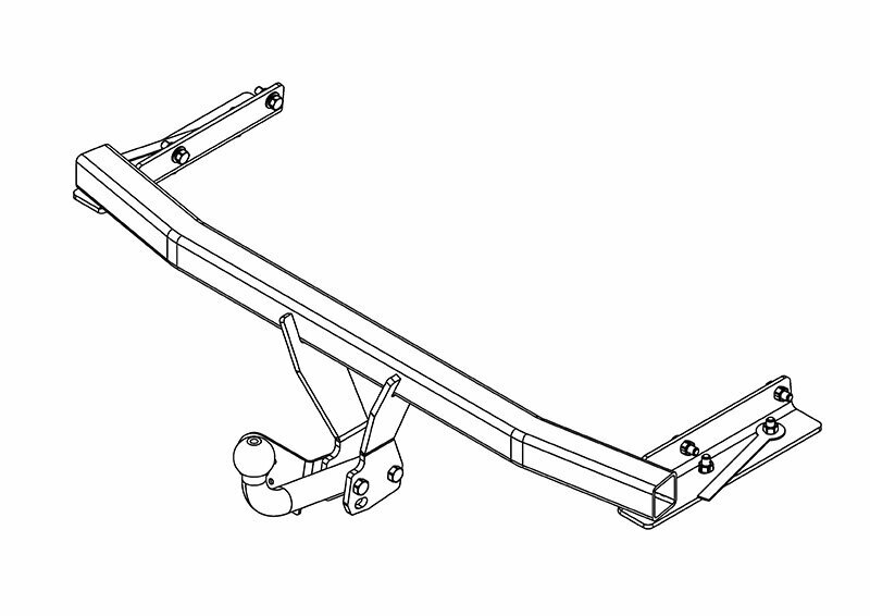 Фаркоп AvtoS для FORD FOCUS S-MAX (2010) с универсальной электрикой Smart(блок) и сертификатом в комплекте, арт.(FD 27+smart)