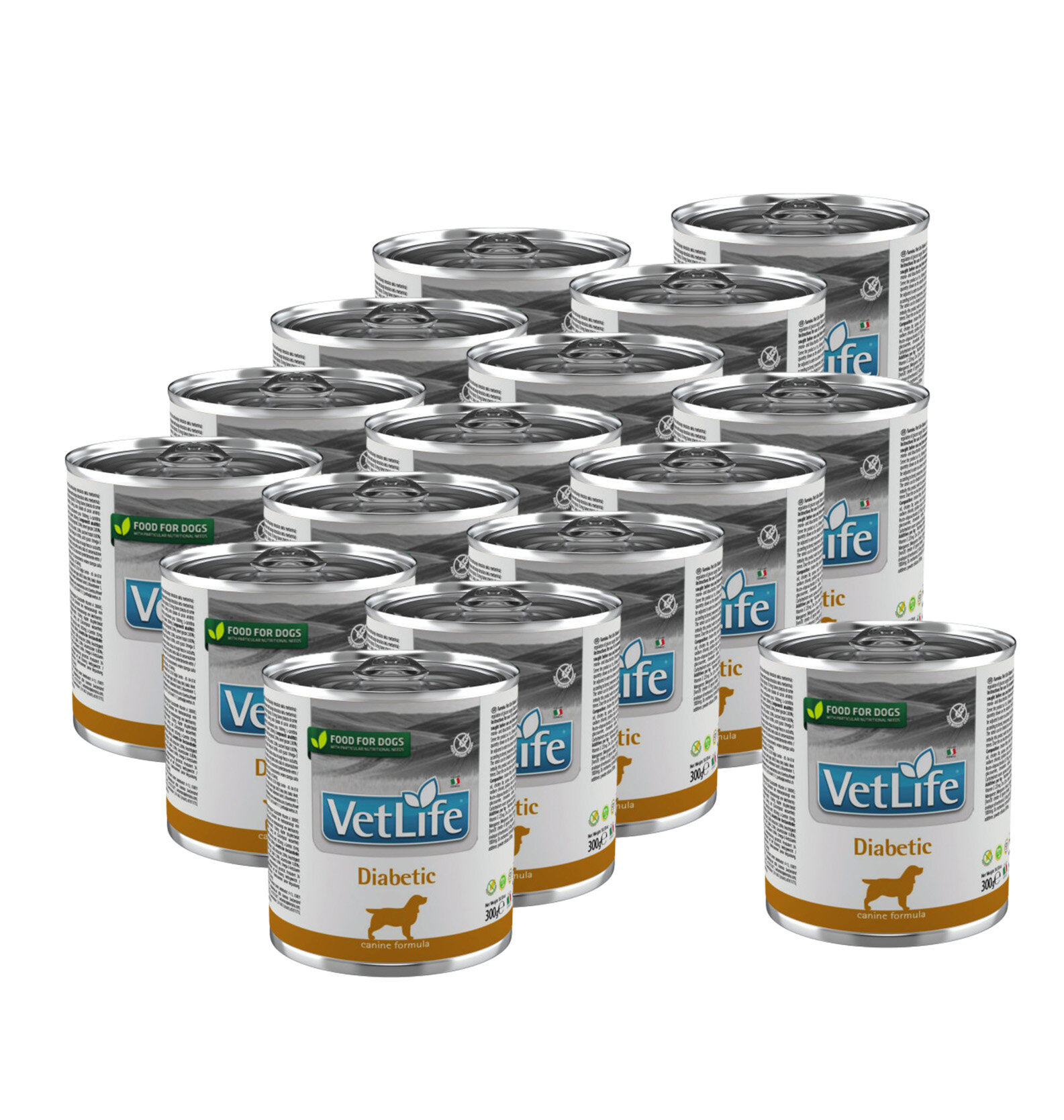Паштет Vet Life Dog Diabetic / для собак при диабете, 300 г 16 шт.