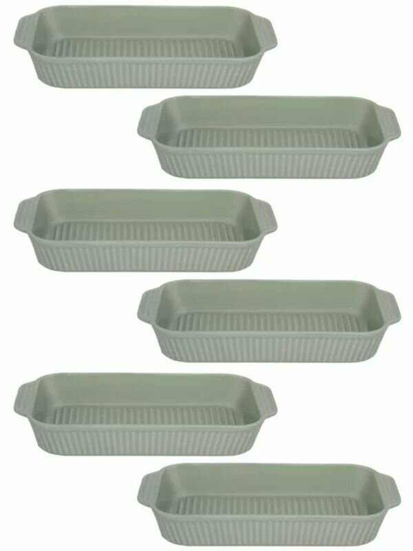 Набор форм для запекания 6шт / Фарфор, 22х13х4см / Lenardi