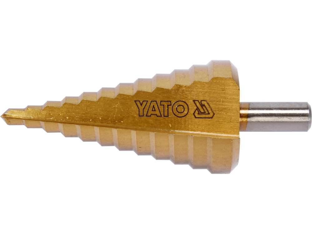 YATO YT-44740 сверло ступенчатое конусное, 6, 8, 11, 14, 17, 20, 23, 26, 29, 32, 35, 38 мм, max толщина 4 мм