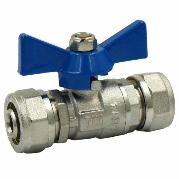 Кран шаровый 16х16 обжимное соединение TIM - 2 шт.