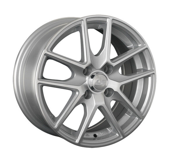 Колесный диск LS LS771 16x7" PCD4x100 ET40 D60,1 серебристый с полированными лучами