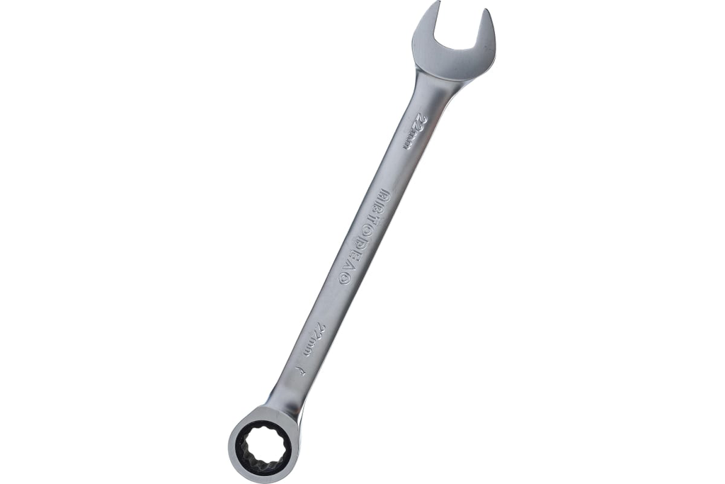 Ключ комбинированный 22х22мм трещоточный автодело