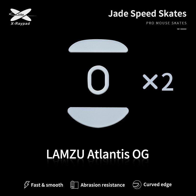 Ножки для мыши (глайды) X-raypad Jade для Lamzu Atlantis OG, комплект из 2-х наборов