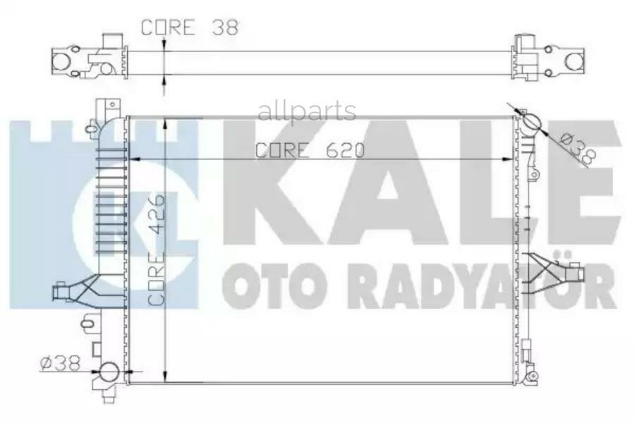 KALE 367200 Радиатор двигателя VOLVO S60 I/ S80 I/ V70 II/ XC70 CROSS COUNTRY