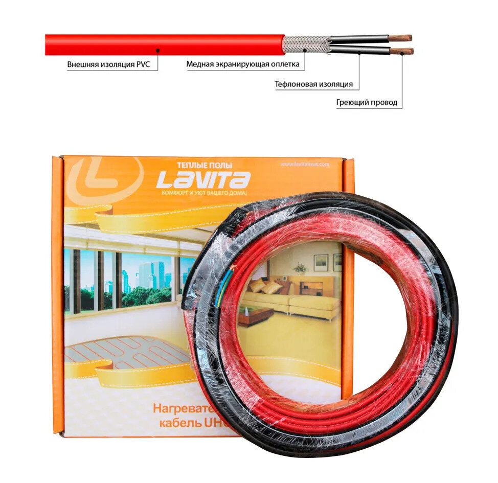 Теплый пол универсальной укладки Lavita Roll 200/20 (10 М)