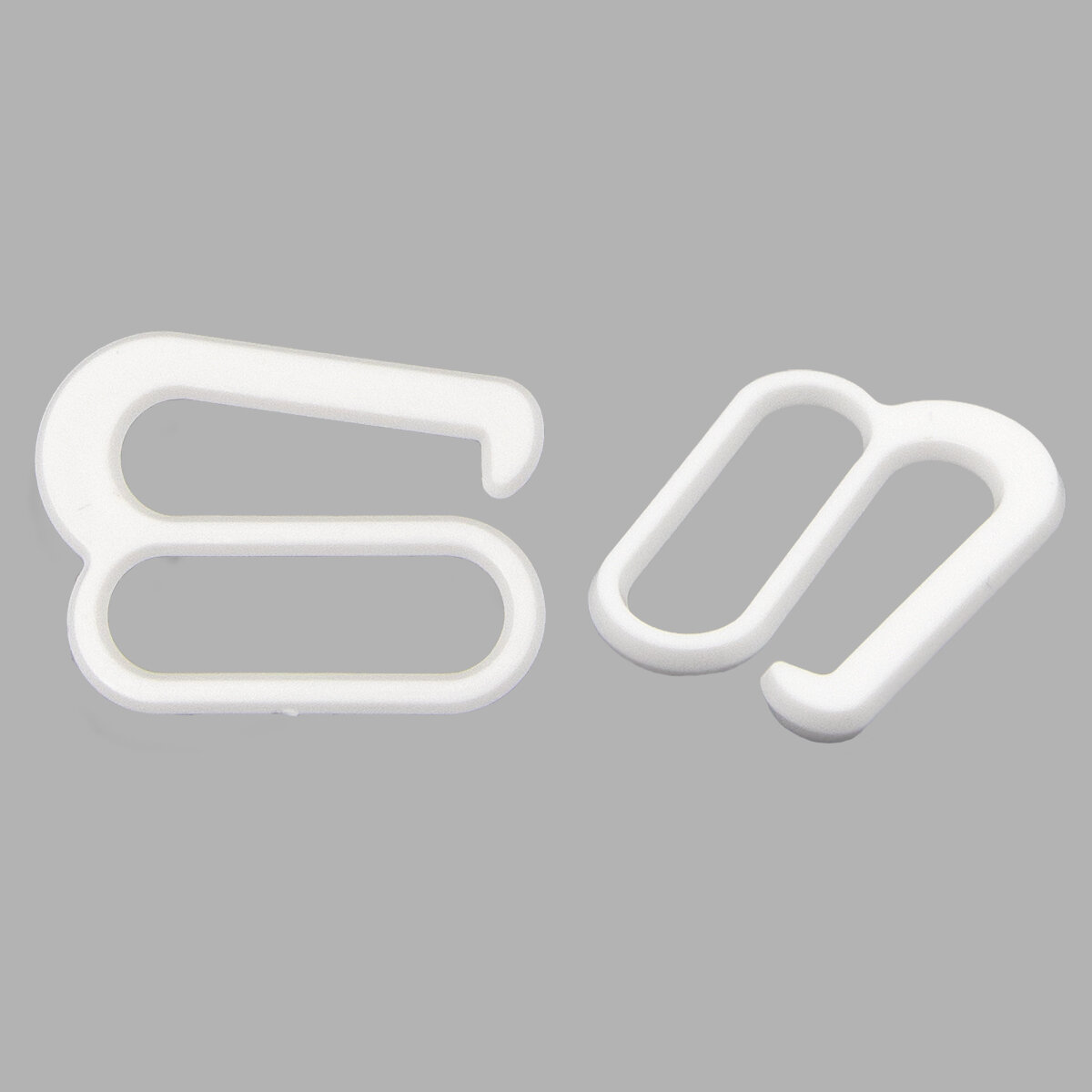 Крючки для бретелей 20 мм, 100 шт, пластикоые (белые), Айрис