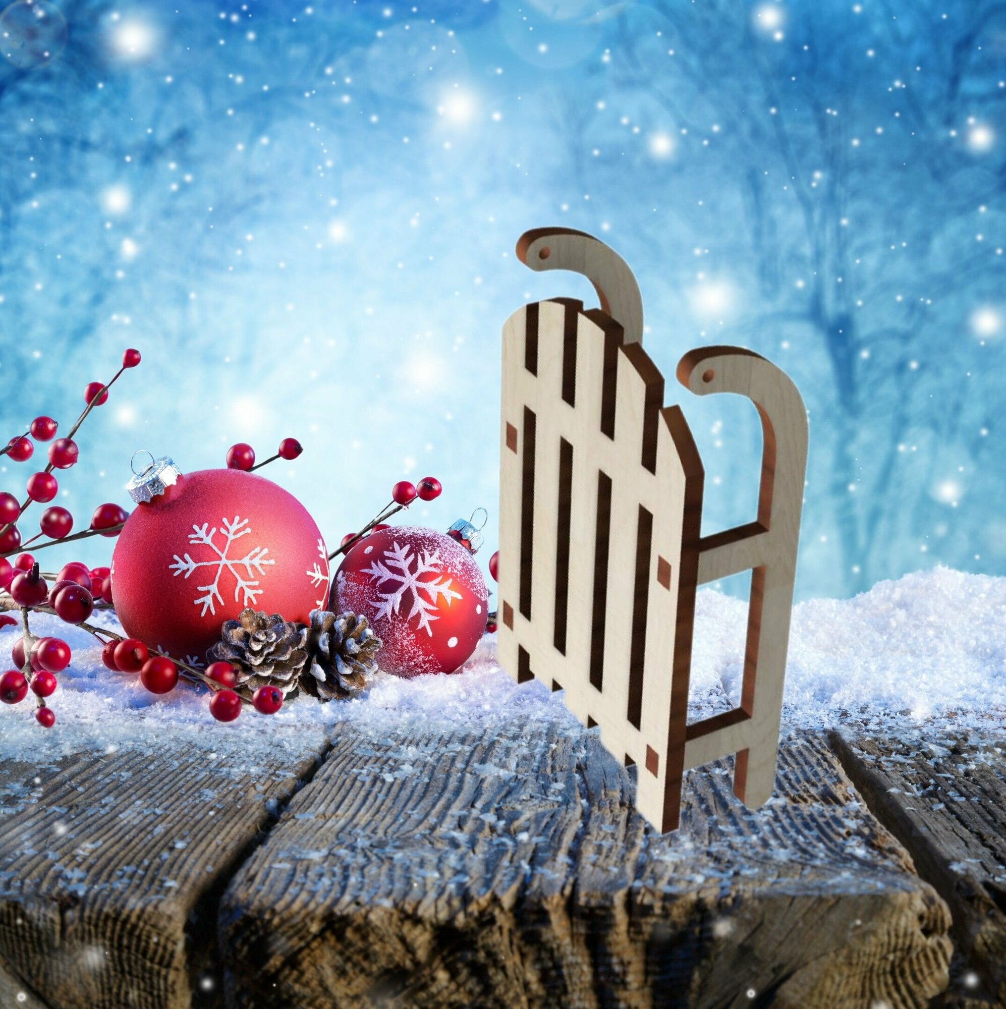 Сани декоративные 105*65*30 мм (Набор заготовок для декорирования)