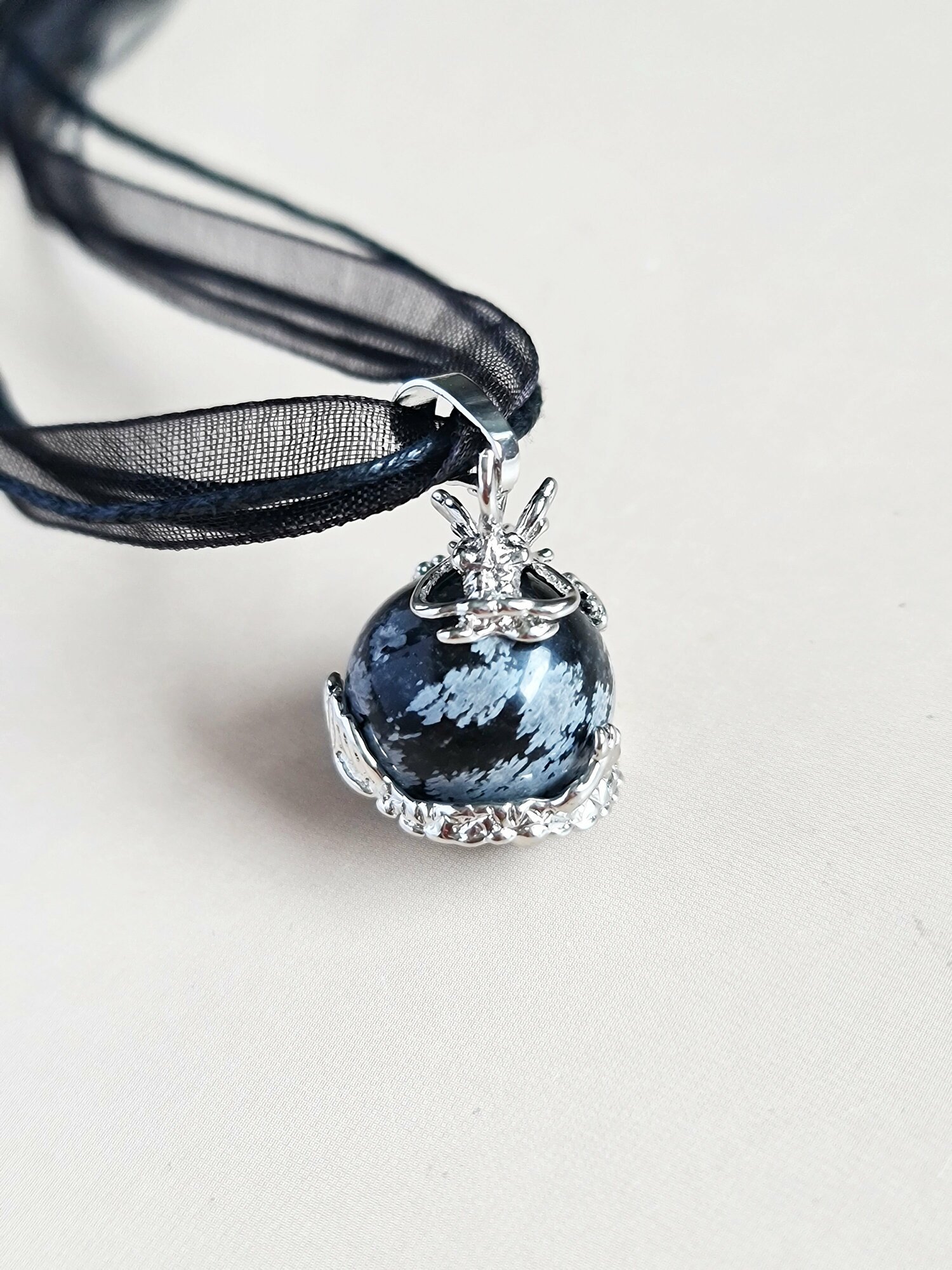 Чокер, обсидиан