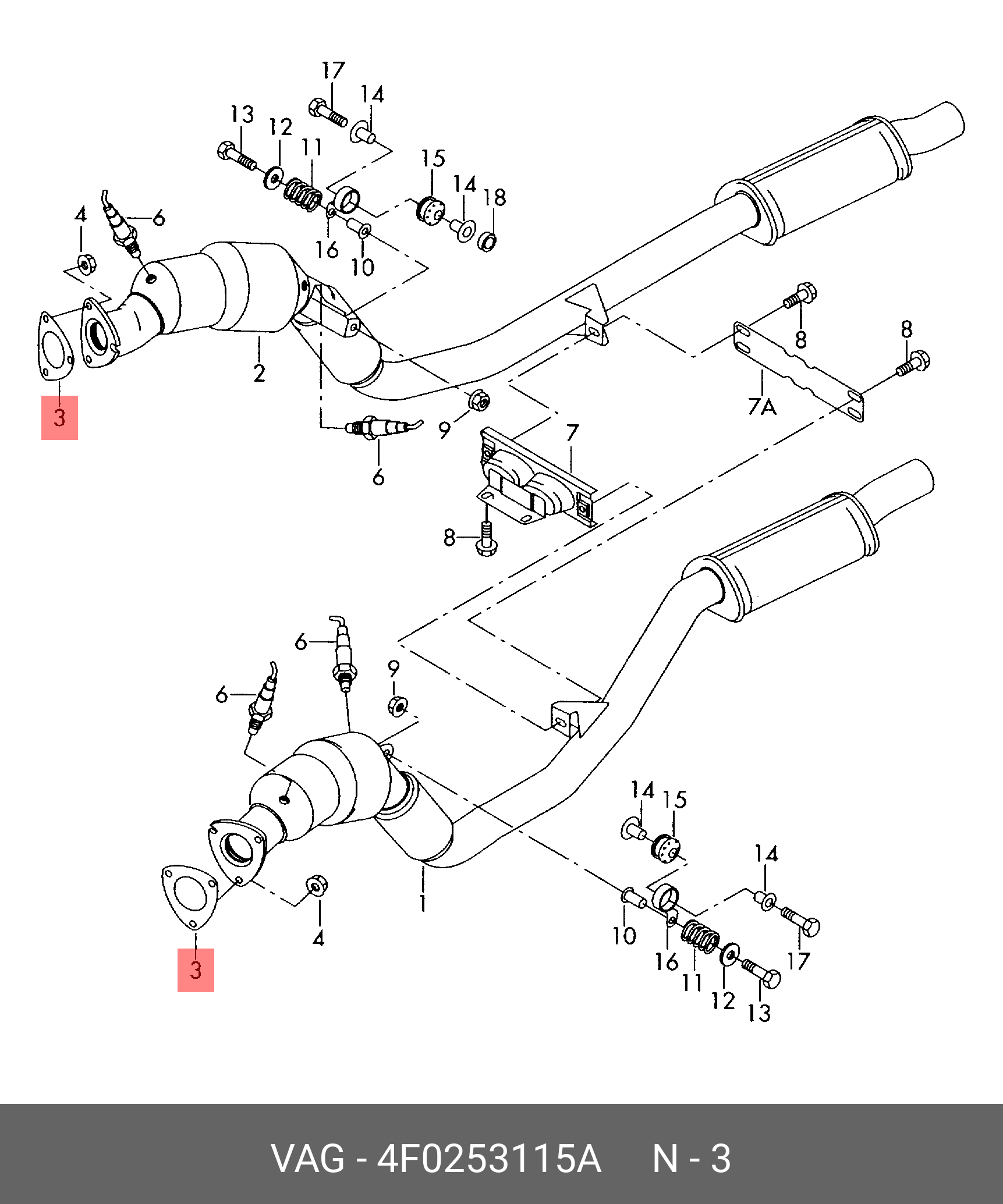 Прокладка vag арт. 4f0253115f - арт. 4F0253115F — купить по низкой цене ...