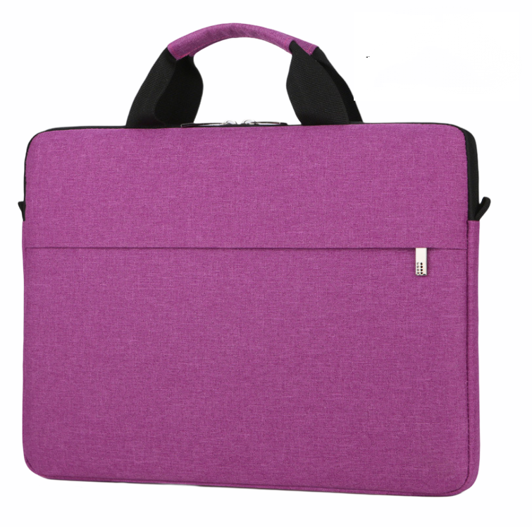 Сумка-портфель MyPads M007 из качественной импортной износостойкой влагозащитной ткани Оксфорд для ноутбука Macbook Pro Air Xiaomi Lenovo HP Asus водоотталкивающая с внешним карманом на молнии фиолетового цвета (13.3" дюймов)