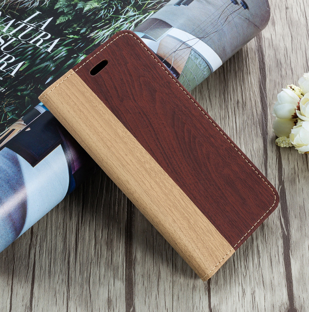 Защитный чехол MyPads книжка для for HTC One M8 водоотталкивающий анти-скользящий с мульти-подставкой с текстурой под дерево коричневый