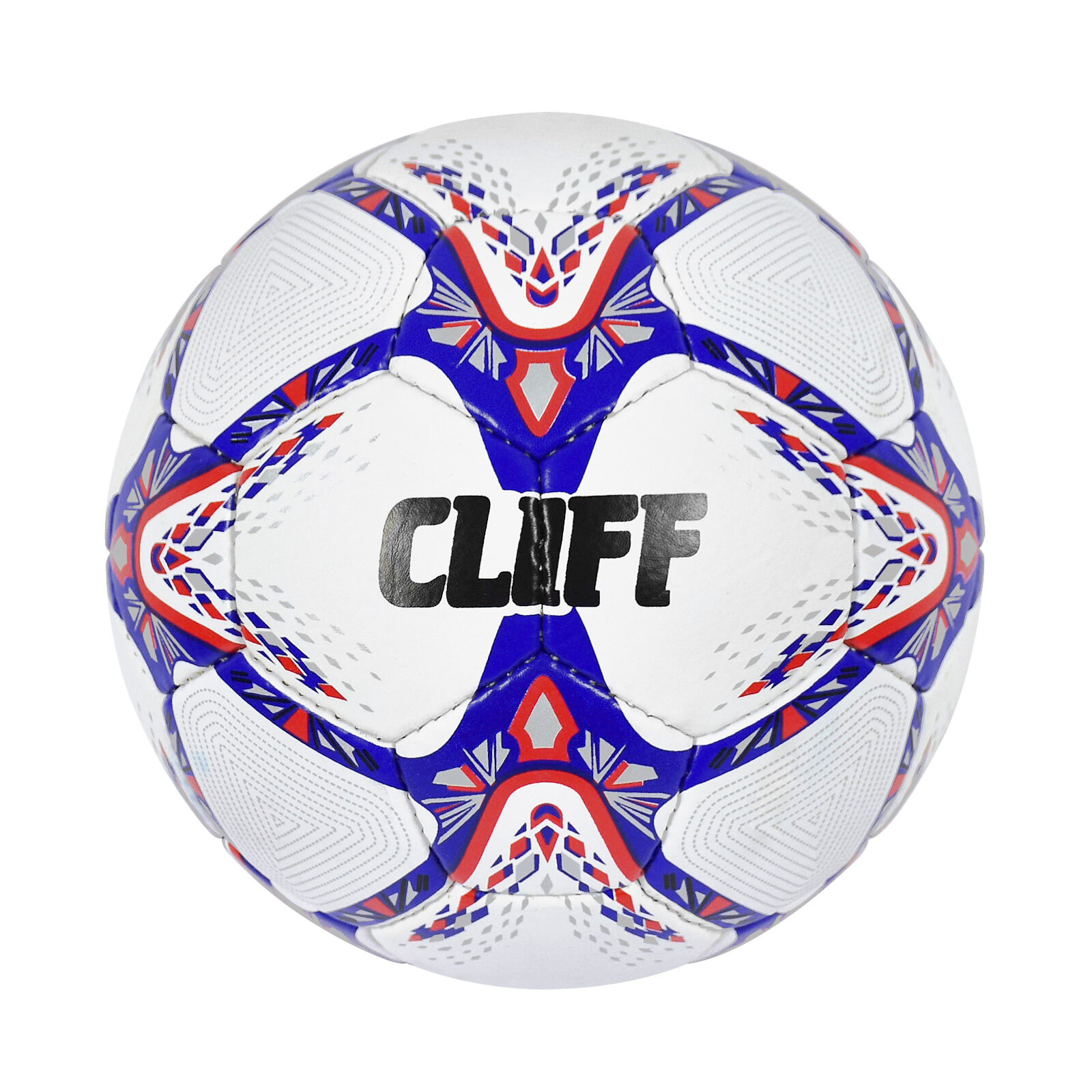 Мяч футбольный CLIFF CF-61, 5 размер, PU Grippy, бело-фиолетовый