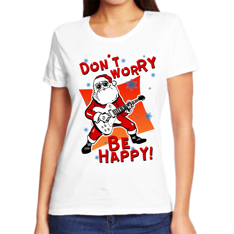Футболка новогодняя dont worry be happy