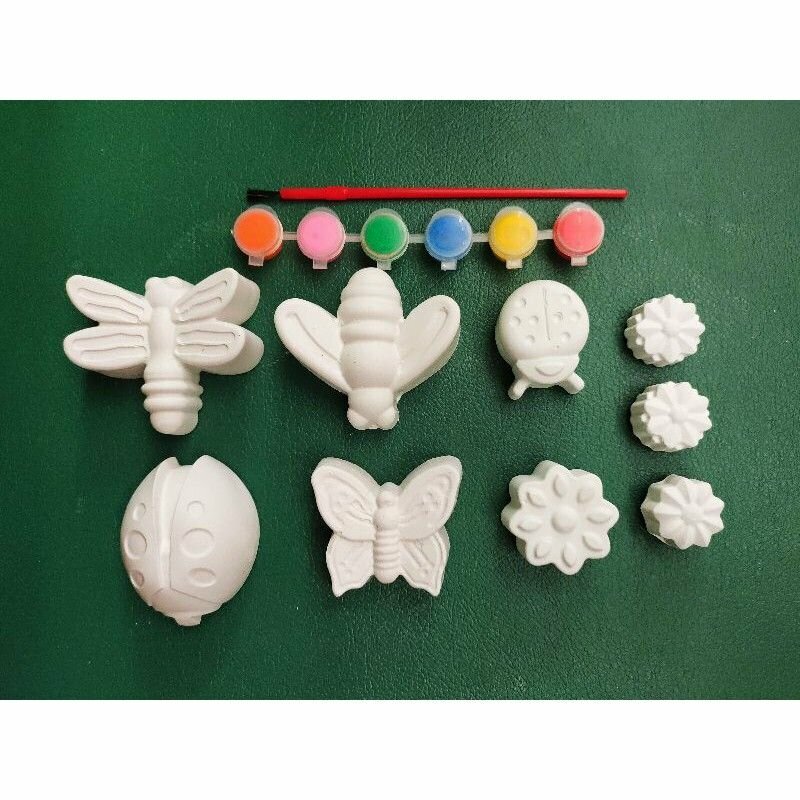 3D раскраска насекомые и цветы многоразовая развивающая / Набор для творчества обучающий / Сделай Сам