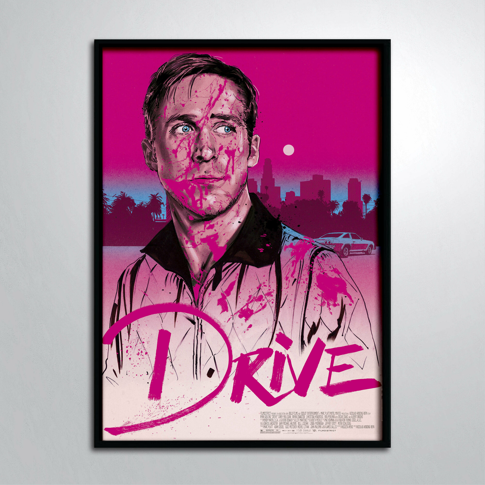 Постер без рамы/Драйв Райан Гослинг Арт Краски Drive (А2/420х594)