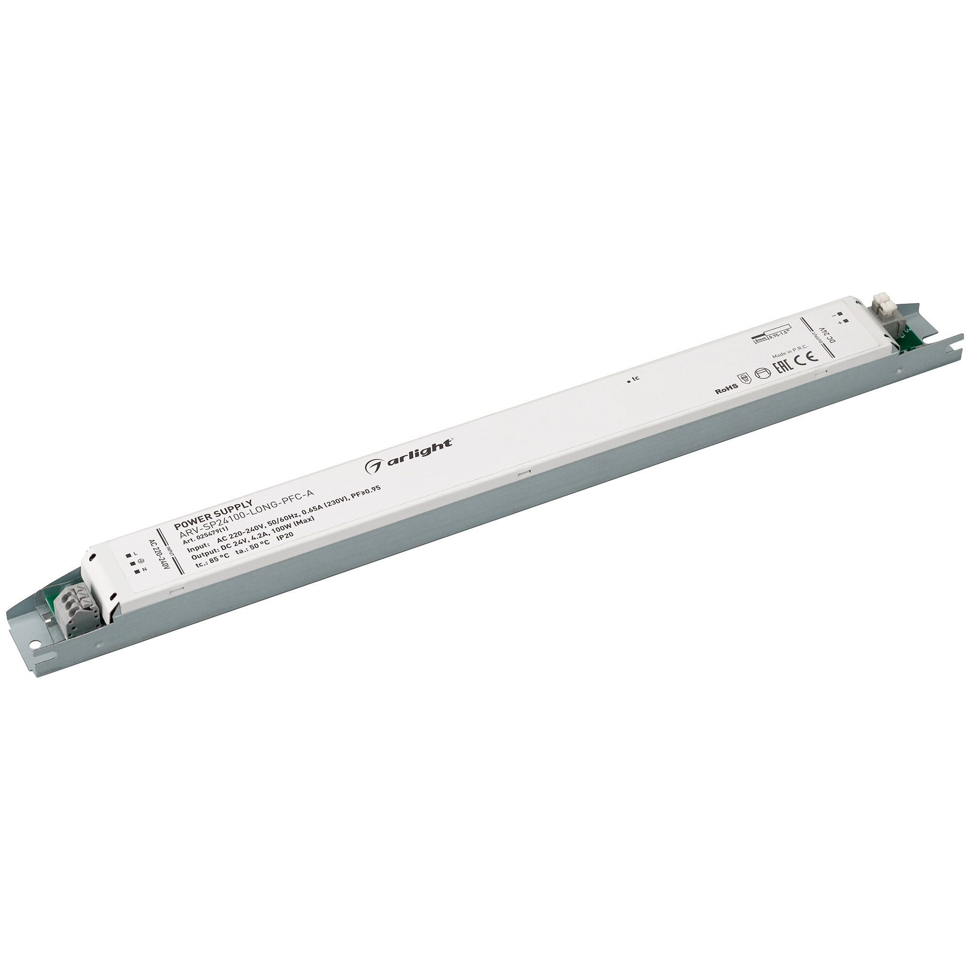 Источник напряжения Arlight Блок питания ARV-SP24100-LONG-PFC-A (24V, 4.2A, 100W)