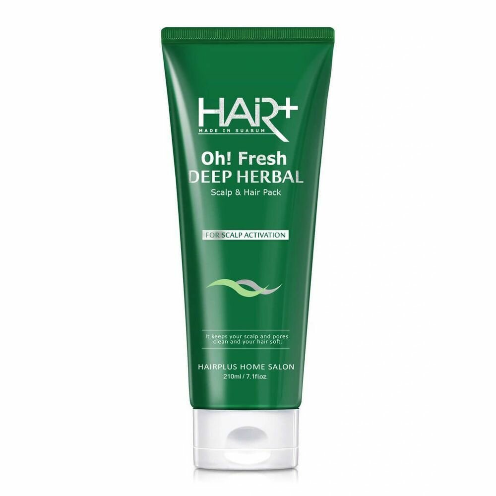 Освежающая маска для кожи головы с экстрактами трав Hair Plus Oh Fresh Deep Herbal Scalp Hair Pack 210 мл