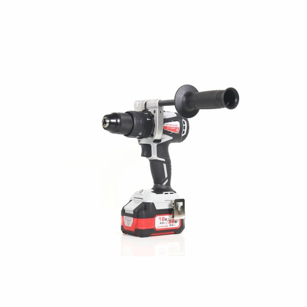 Аккумуляторная дрель Интерскол ДАУ-13/36В 90 бесщеточная ударн. Li-ion АПИ (кейс, 2 аккум. 2,0Ач, ЗУ) - 860.2.2.70