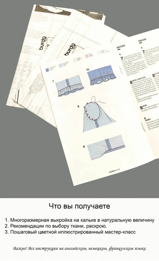 Выкройка BURDA №5877 Парка — фото 1