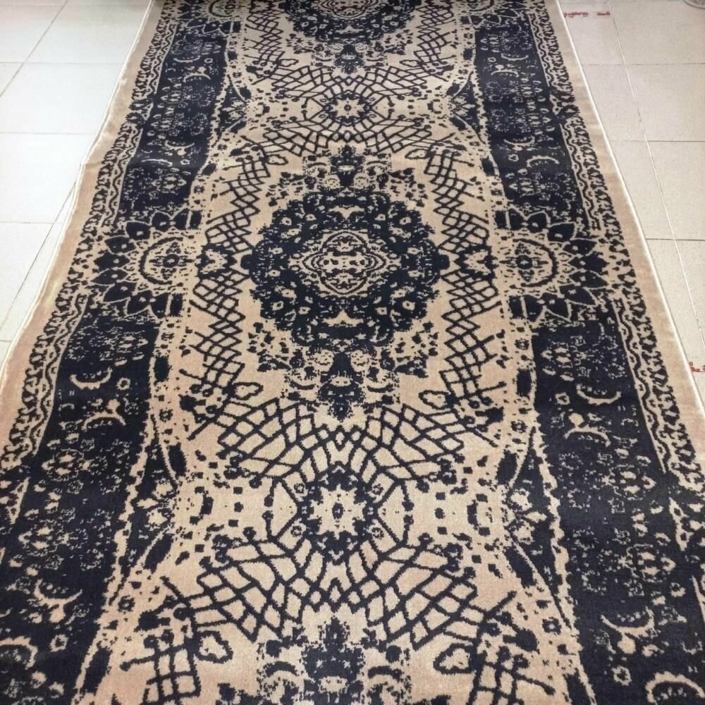 Ковровая дорожка Вэлден Янтарь YA227_03F1 Серый Бежевый 1,5 м на 3 м