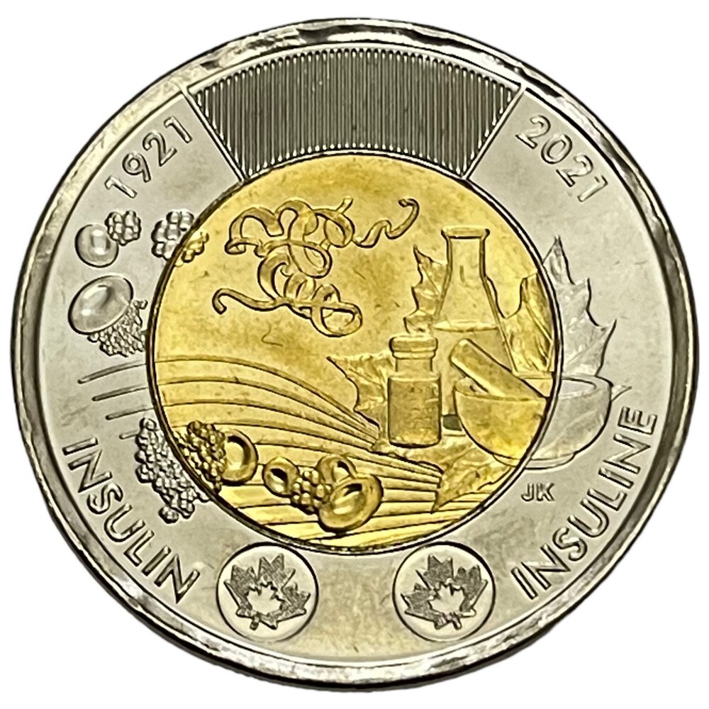 Канада 2 доллара 2021 г. (100 лет открытию инсулина)