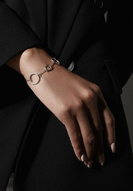 Браслет-цепочка, серебро, 925 проба