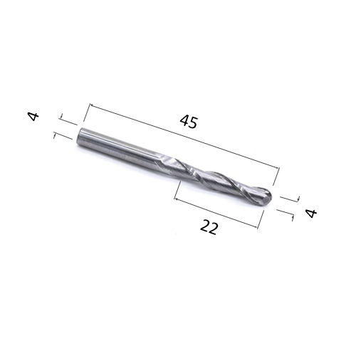 Фреза DJTOL N2QX422 спиральная двухзаходная сферическая (по дереву, композиту (АКП), пластику)