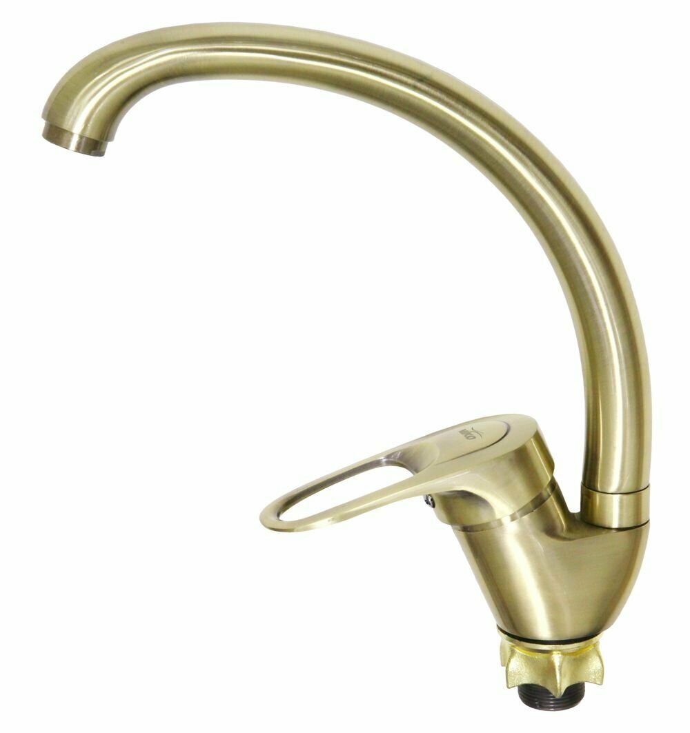 Смеситель для раковины кран на кухню или ванну. Кухонный кран для воды настенный с высоким изливом для мойки. Сантехника для кухни VIKO V-4234, цвет бронза