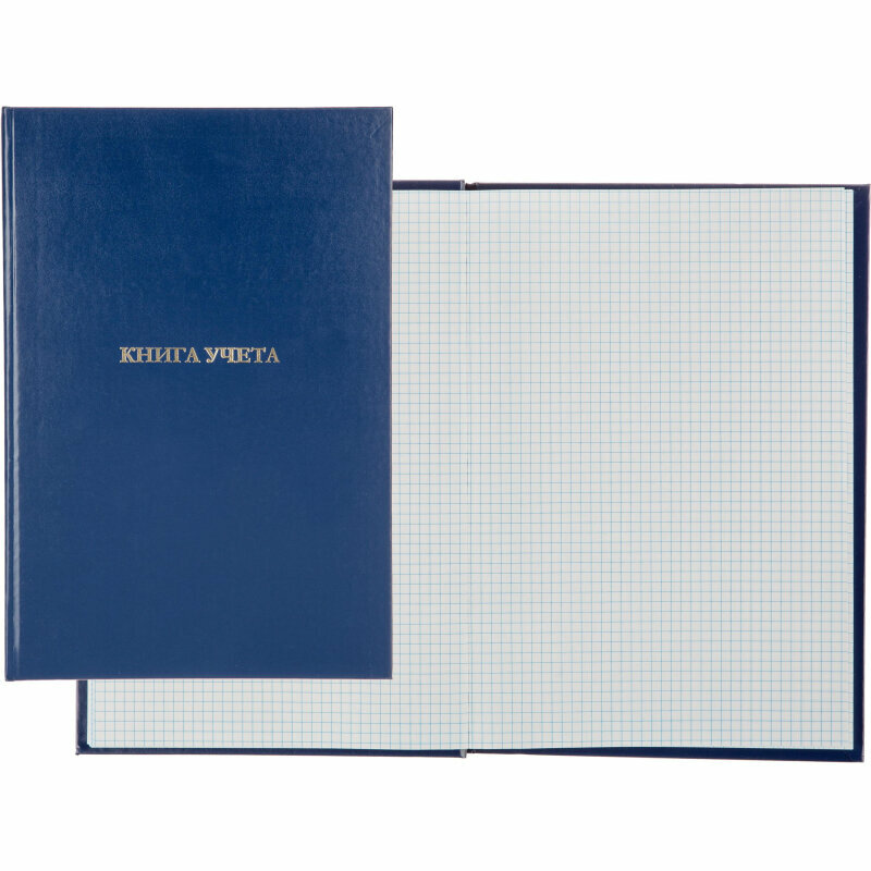 Книга учета Attache А4 128л клетка офсет бумвинил, 1805247