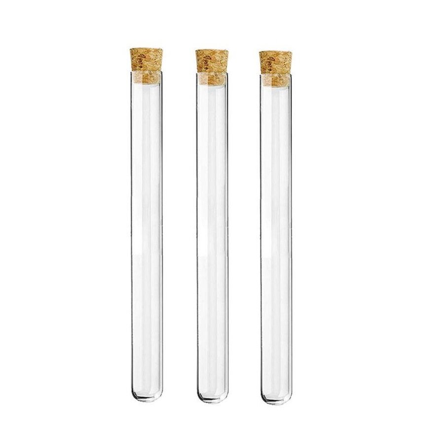 Пробирка стеклянная с пробкой 20мл набор 3 шт