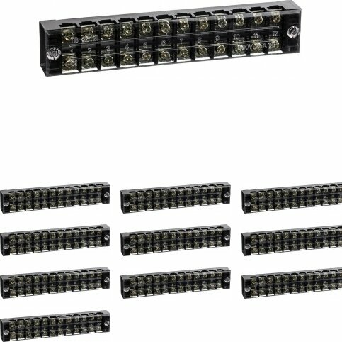 Клеммный блок TDM Electric ТВ-2512 25А 12 пар клемм 0.5-2.5 мм2 (комплект из 10 шт.)