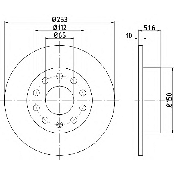 TEXTAR 92120903 (08950210 / 08950211 / 0895021X) диск тормозной Audi (Ауди) / Seat (Сеат) / Skoda (Шкода)
