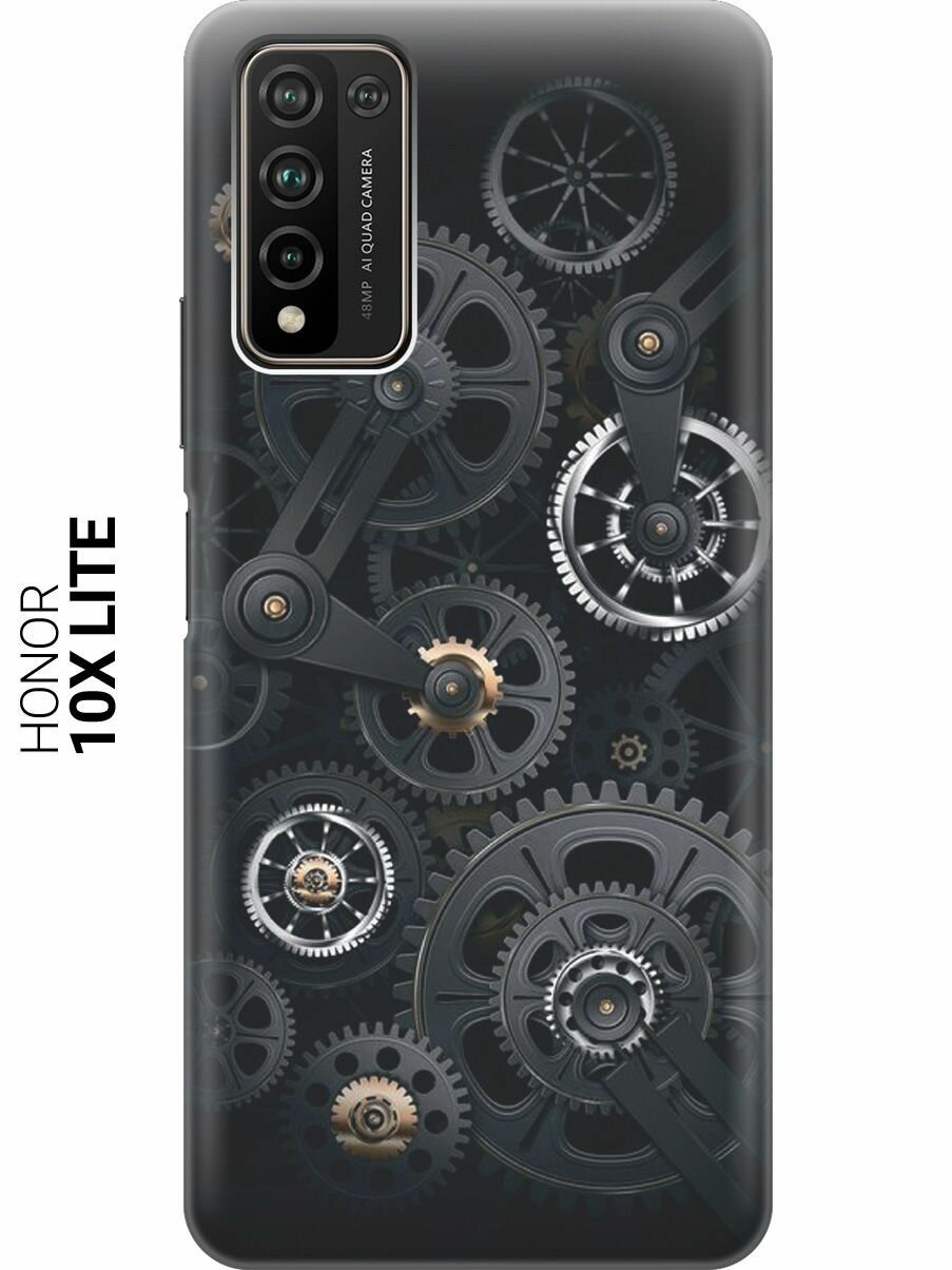 Силиконовый чехол на Honor 10x Lite, Хонор 10Х Лайт с принтом "Механизм"