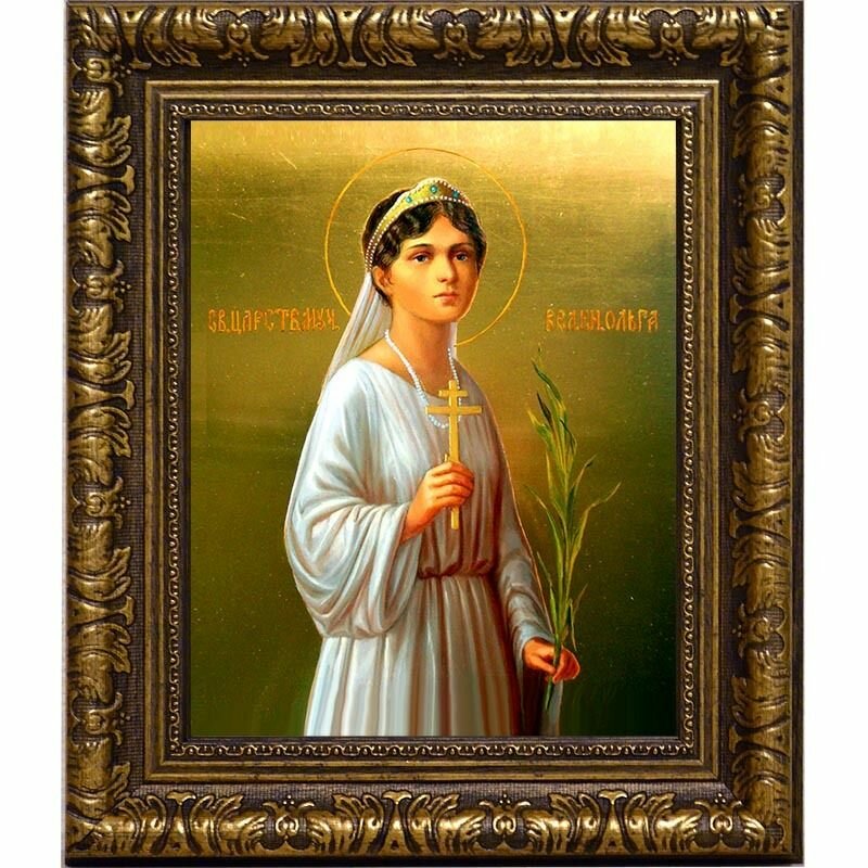 Кяжна Ольга страстотерпица. Икона на холсте.